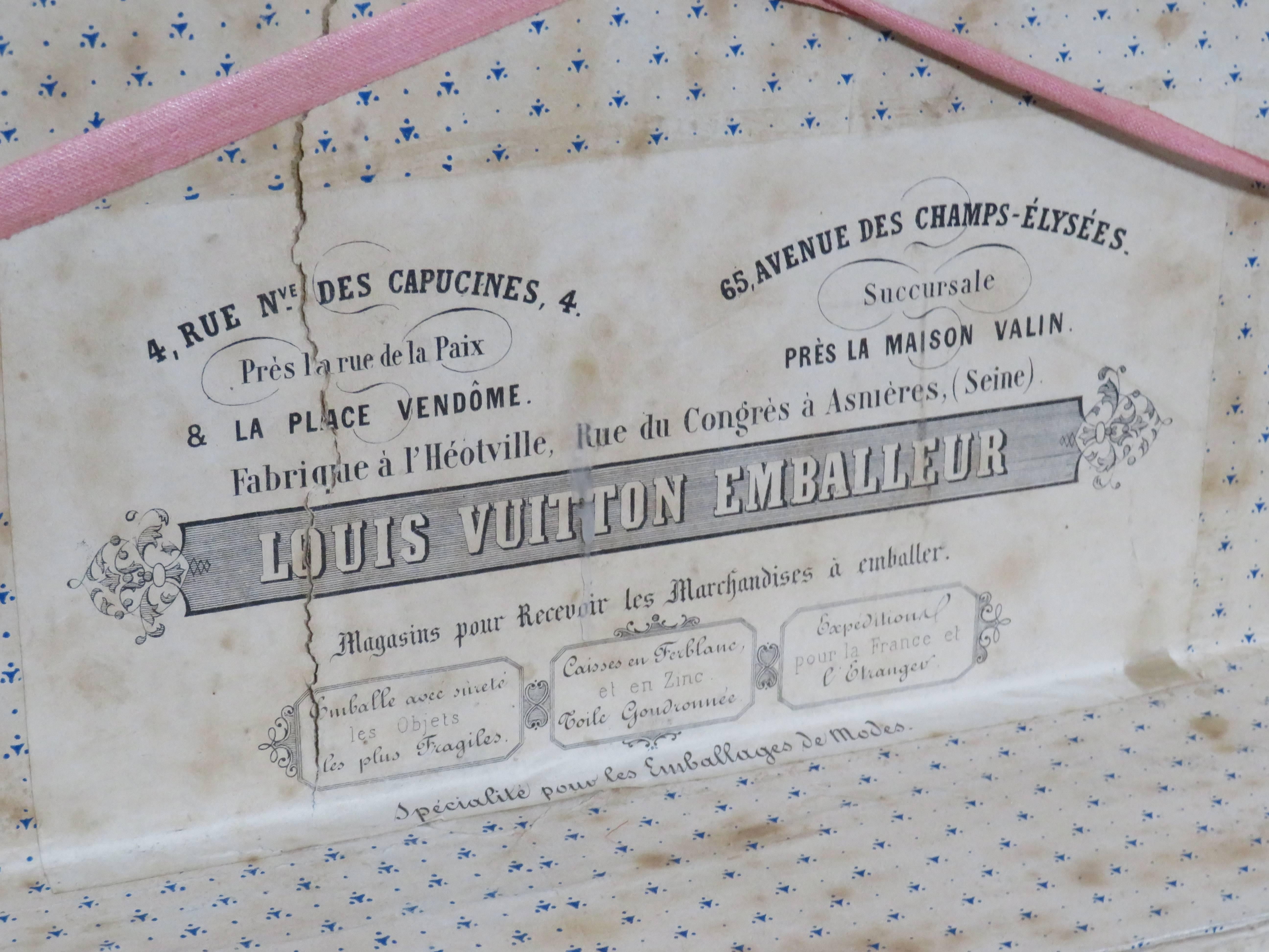 Extremely Rare Louis Vuitton's First Flat Top Trunk For Sale at 1stDibs