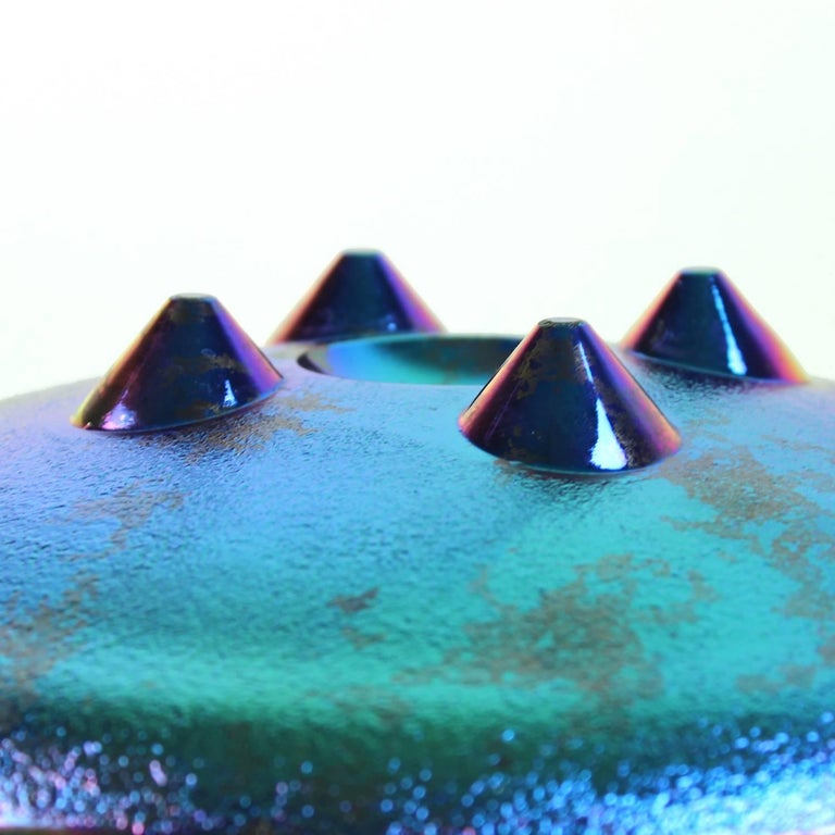 Rare Iridescent Art Glass Bowl by Jiri Zemon for Rudolfova Hut ...