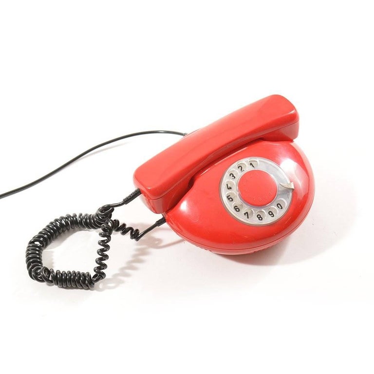 Rare Red Tesla Phone, 1982 at 1stDibs