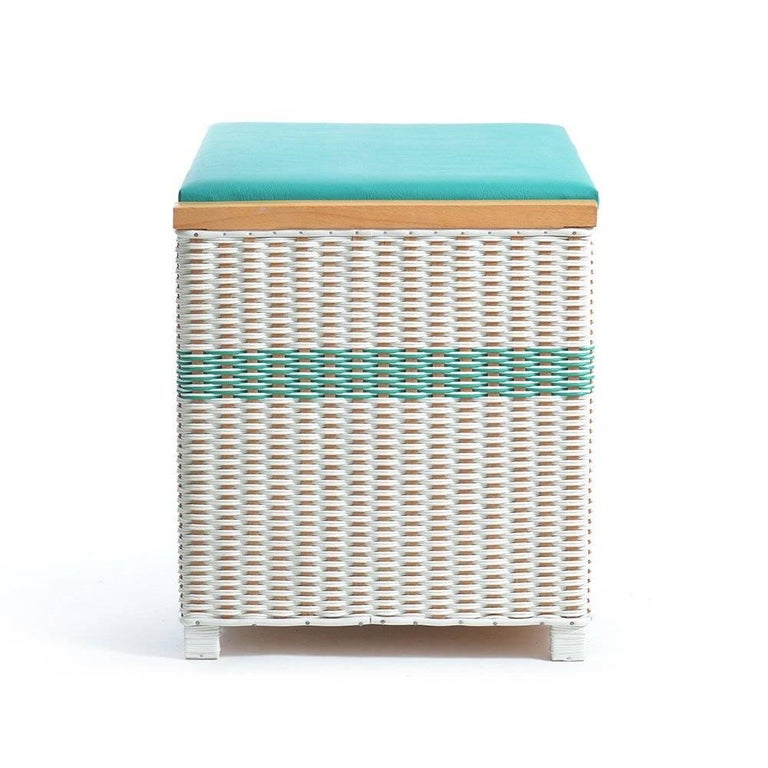 Communist Era Bench with Weaving, Czechoslovakia, 1970s at 1stDibs