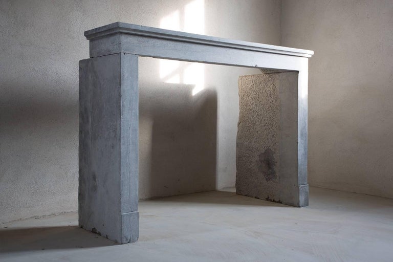 Simple 19th Century Antique Marble Stone Fireplace at 1stDibs