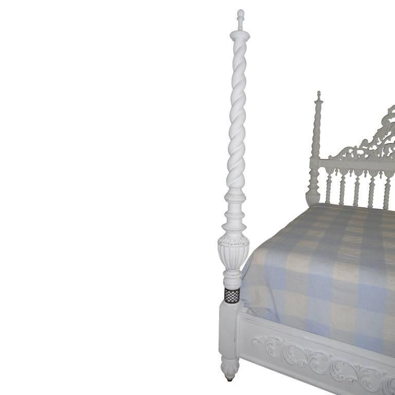 King-Size Plantation Style Wood Bed For Sale at 1stDibs | plantation ...