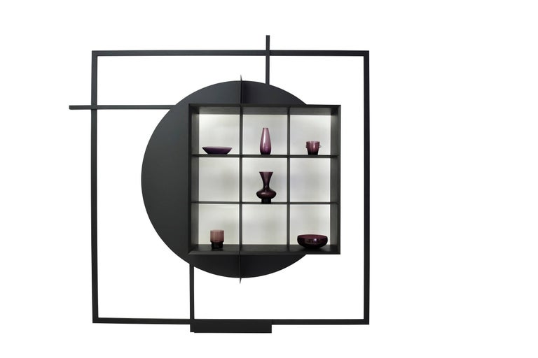 Black Metal Shelf Object COM:POS:ITION 2.C Contemporary Handcrafted ...