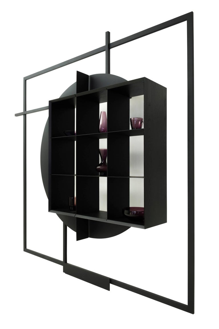 Black Metal Shelf Object COM:POS:ITION 2.C Contemporary Handcrafted ...