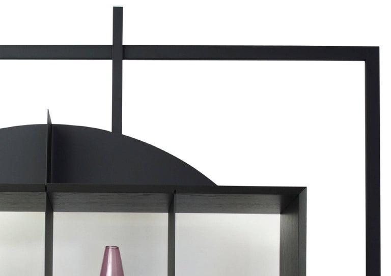 Black Metal Shelf Object COM:POS:ITION 2.C Contemporary Handcrafted ...