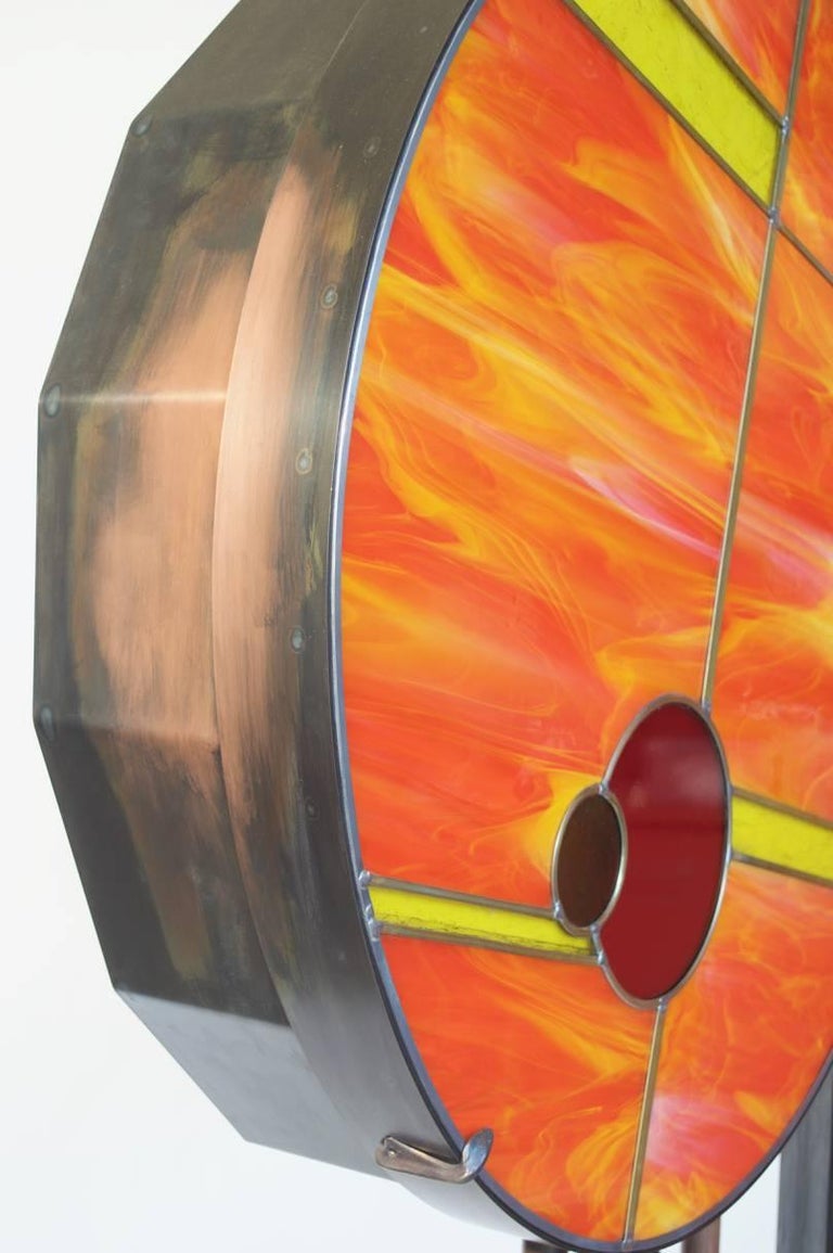 Dear Mr Fantasy Floor Lamp Stained Glass Led Patinated Steel and Bronze ...