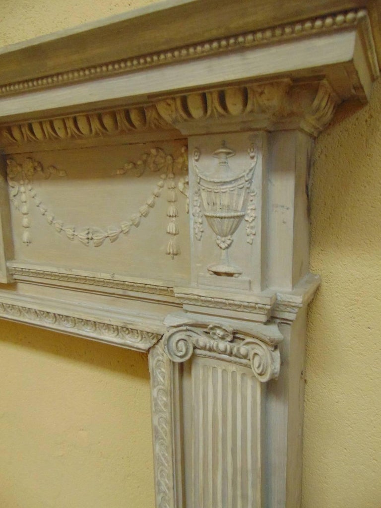 Fireplace and over Mantle Gesso and Pine 19th Century in the Adams ...