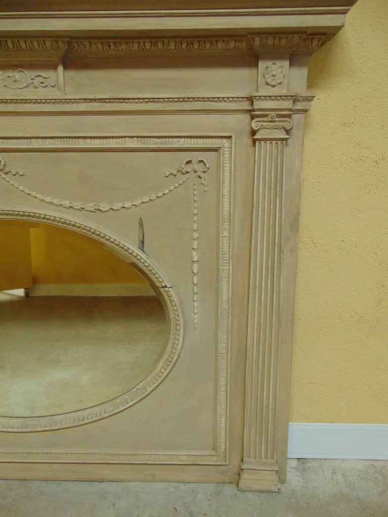 Fireplace and over Mantle Gesso and Pine 19th Century in the Adams ...