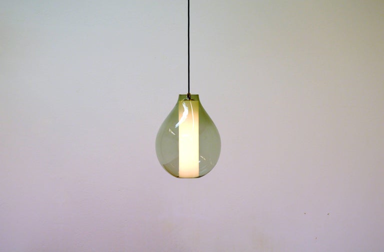 Large Drop Pendant in Handblown Glass from Orrefors, circa 1950 For ...