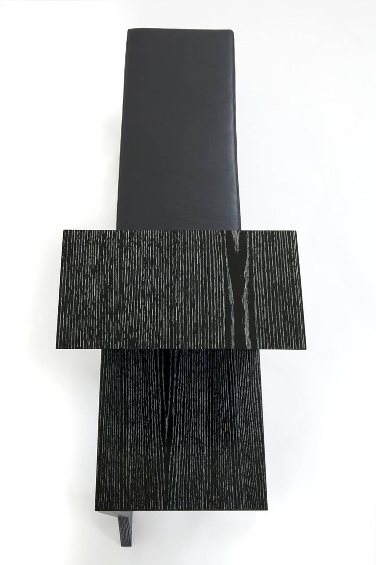 Contemporary Bench / Chaise / Console in Cerused Oak Veneer by Alex P ...