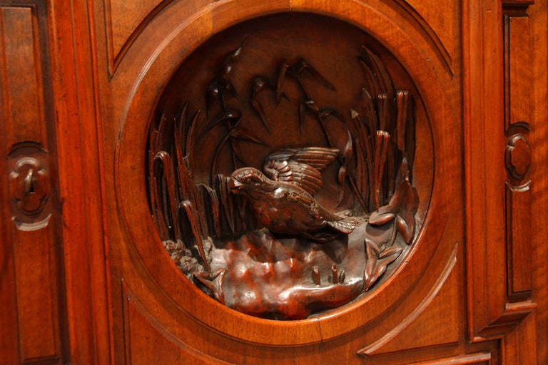 Huge Cynegetic or Hunting Dresser in Solid Walnut and Walnut Plywood on ...