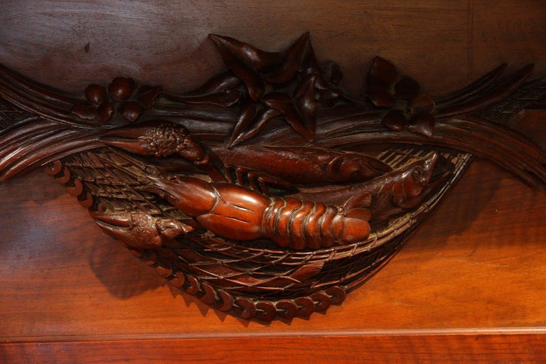 Huge Cynegetic or Hunting Dresser in Solid Walnut and Walnut Plywood on ...