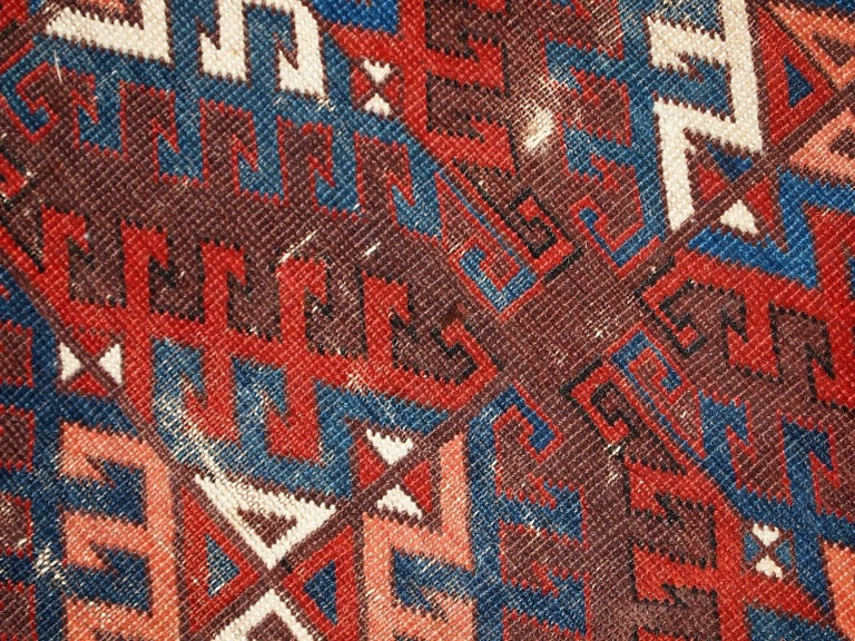 Handmade Antique Turkmen Yomud Rug, 1880s, 1C310 For Sale at 1stDibs