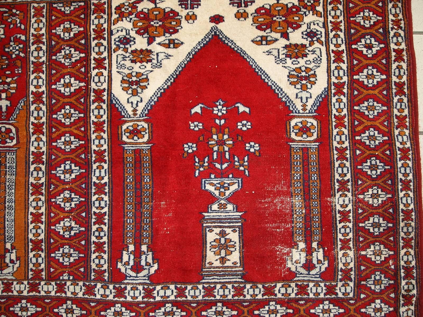 Handmade Vintage Turkish Rug, 1960s at 1stDibs
