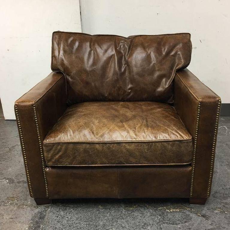 Four Hands Hemingway Chair in Cigar Leather at 1stDibs