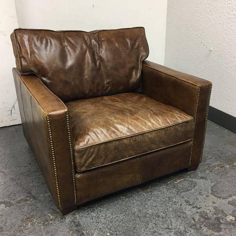 Four Hands Hemingway Chair in Cigar Leather at 1stDibs