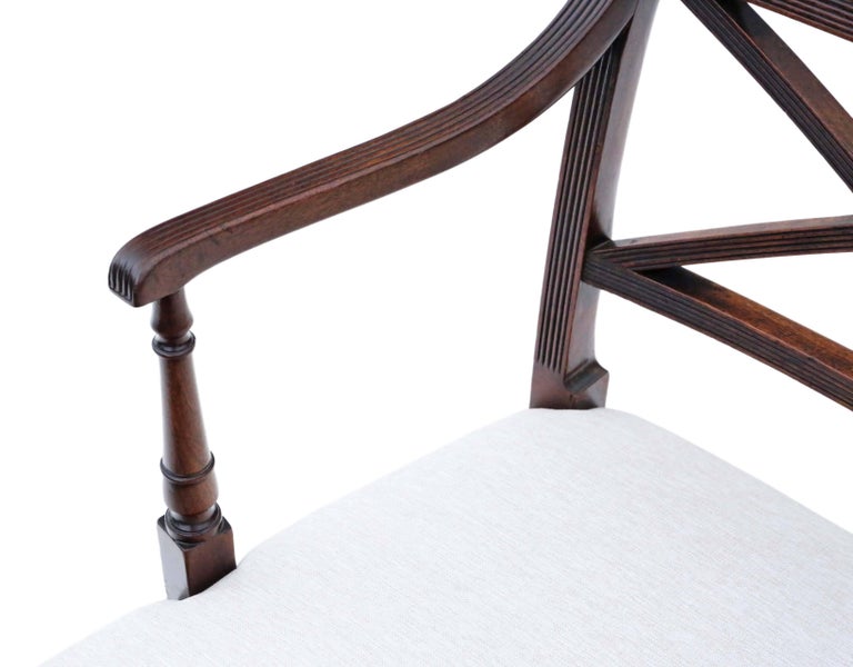 Antique Fine Quality Regency, circa 1825 Mahogany Elbow Desk Carver ...