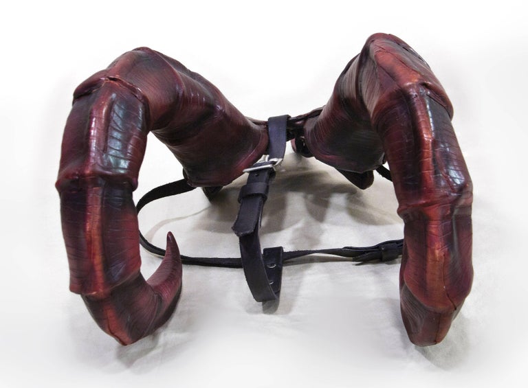 Horned Leather Mask For Sale at 1stDibs
