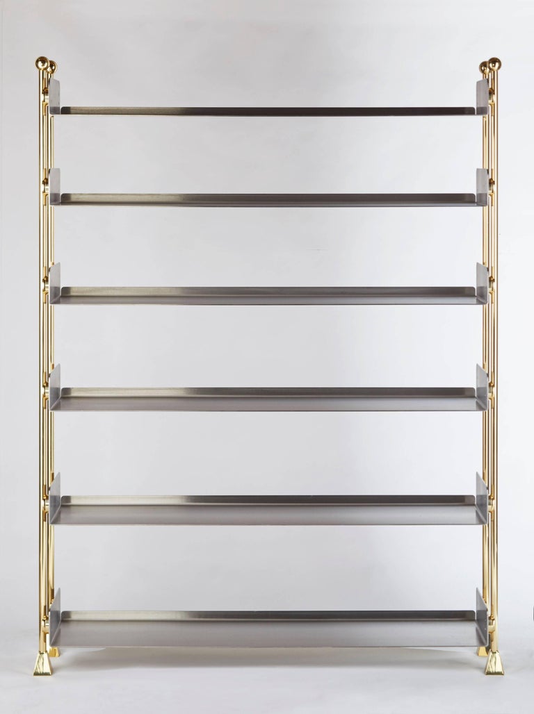 Bookshelf Made From Solid Brass And SolidStainless Steel For Sale at ...