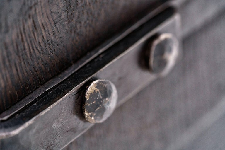 Ebonized White Oak Wood Maestro Butcher's Block with Hand Turned Legs ...