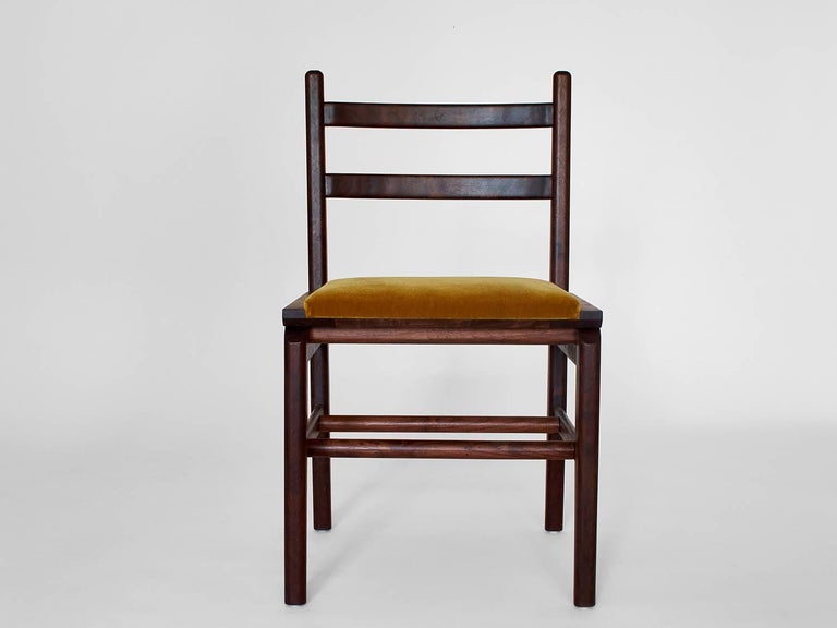 Ladderback Dining Chair, Upholstered Seat Dining Chair For Sale at 1stDibs