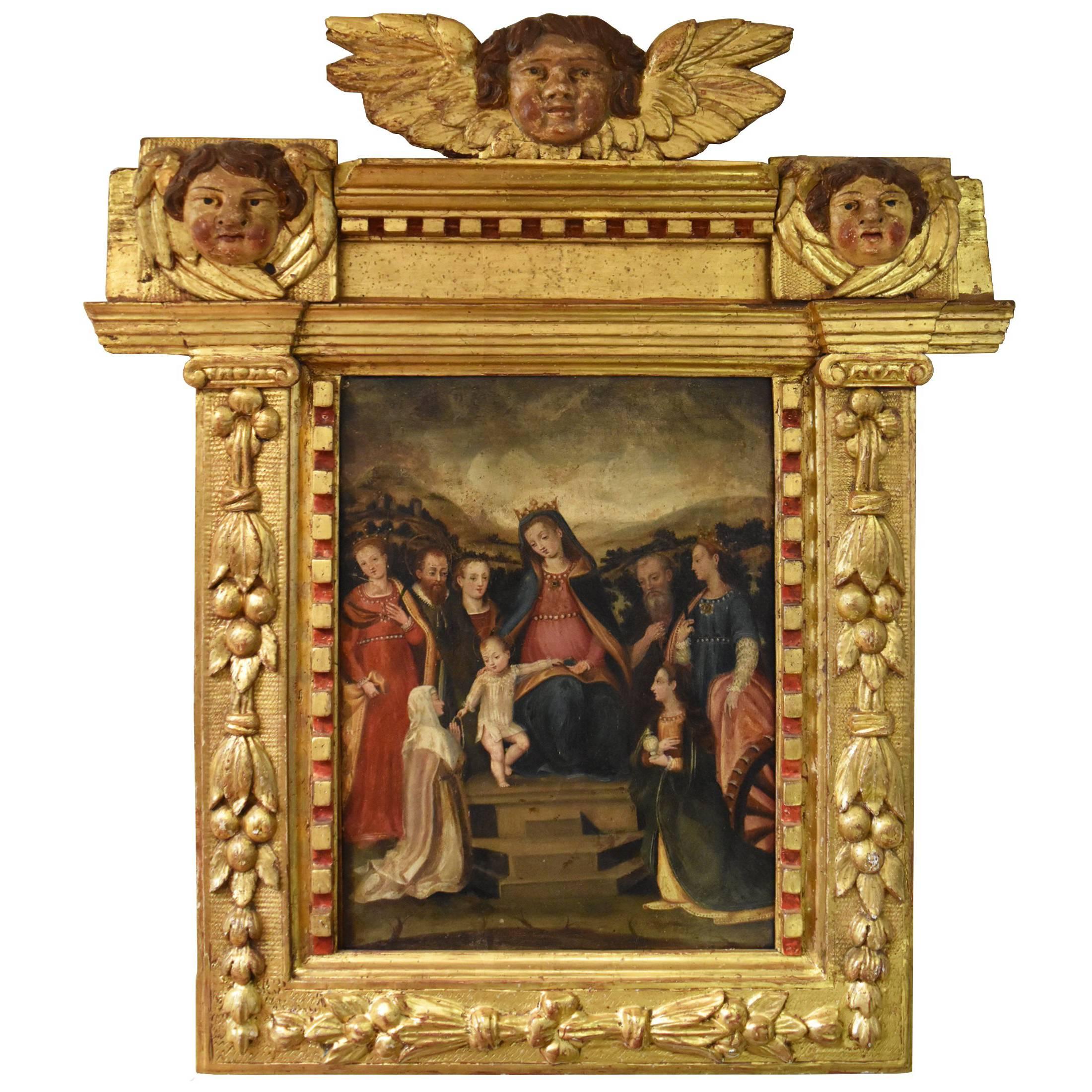 Antique Spanish Colonial Painting Cuzco School at 1stDibs