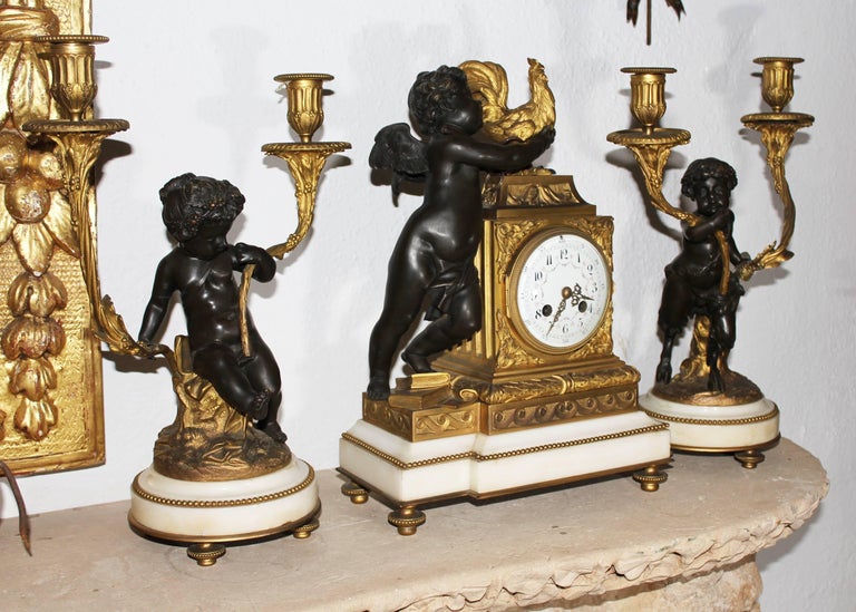 1800s French Luis XVI Style Tabletop Clock with Angels For Sale at ...