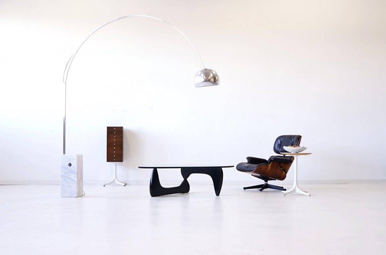 Noguchi Herman Miller Sofa Couch Side Coffee Glass Table, 1960s at 1stDibs