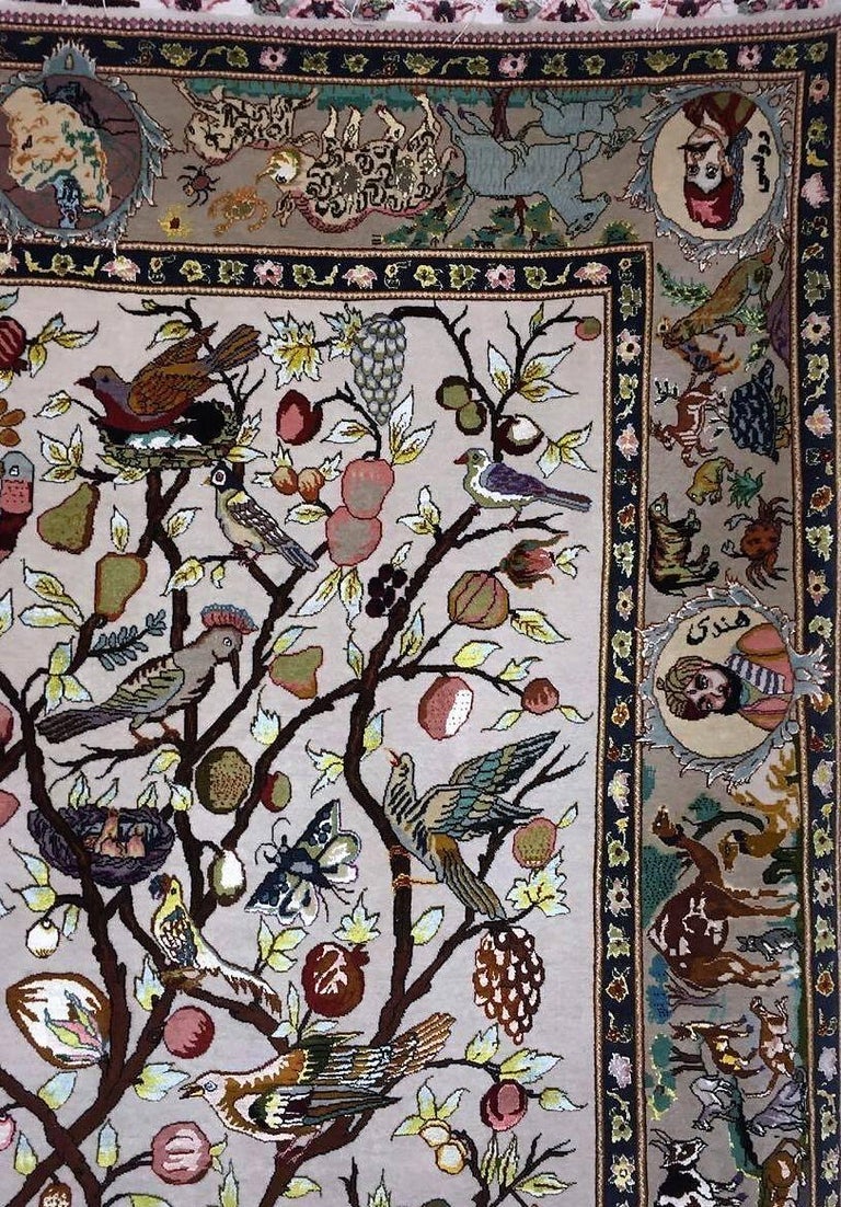 Hunting Ground, Hand-Knotted Tabriz Carpet/Rug For Sale at 1stDibs