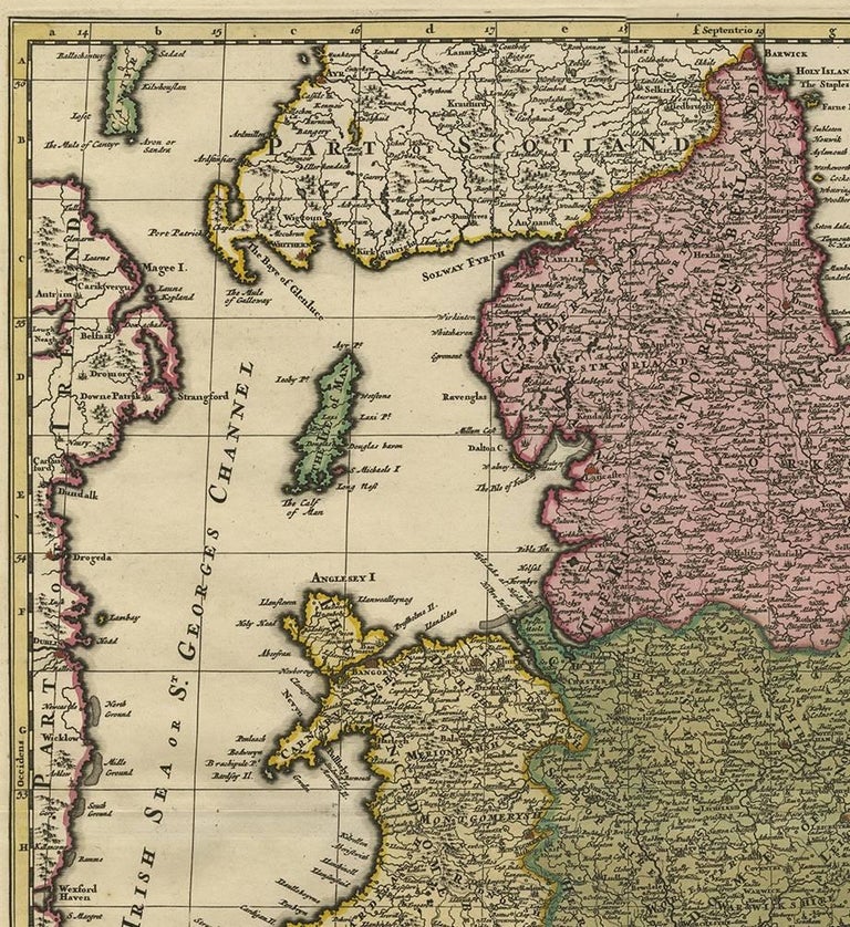 Antique Map of England by N. Visscher II, 1694 at 1stDibs