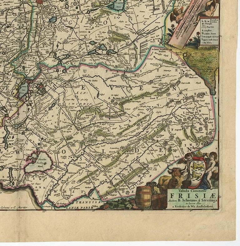 Antique Map of Friesland ‘the Netherlands’ by F. De Wit, circa 1730 at ...