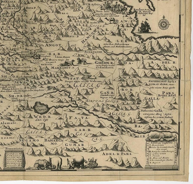 Antique Map of Ethiopia 'Africa' by H. Ludolf, 1683 at 1stDibs