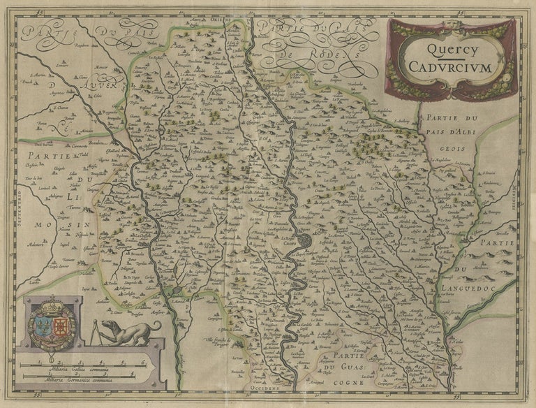 Antique Map of the French Province of Quercy, ca.1625 For Sale at ...