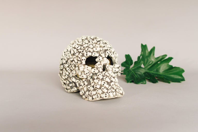 Mexican Ceramic Skull Sculpture Handcrafted Contemporary Art, Edition 2 ...