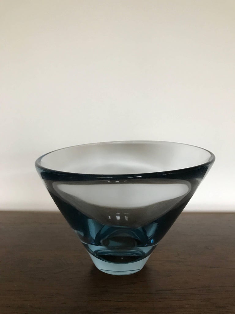 Holmegaard Glass Bowl, Designed by Per Lutken Denmark, 1960s at 1stDibs