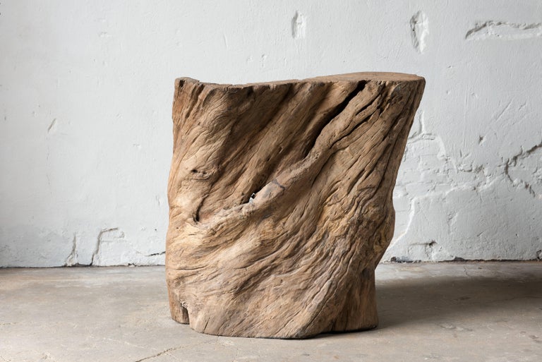 Organic Olive Tree Chair Made of Stump and Resin For Sale at 1stDibs