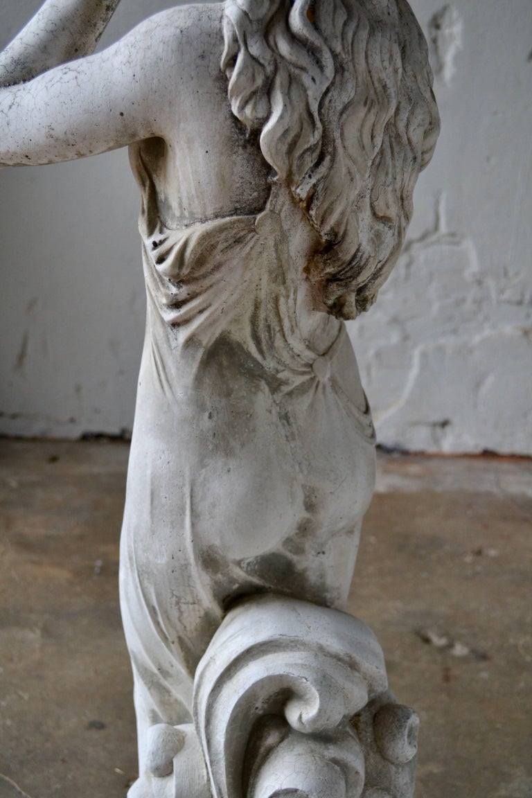 Italian Marble Dust Garden Statue, 1950s For Sale at 1stDibs