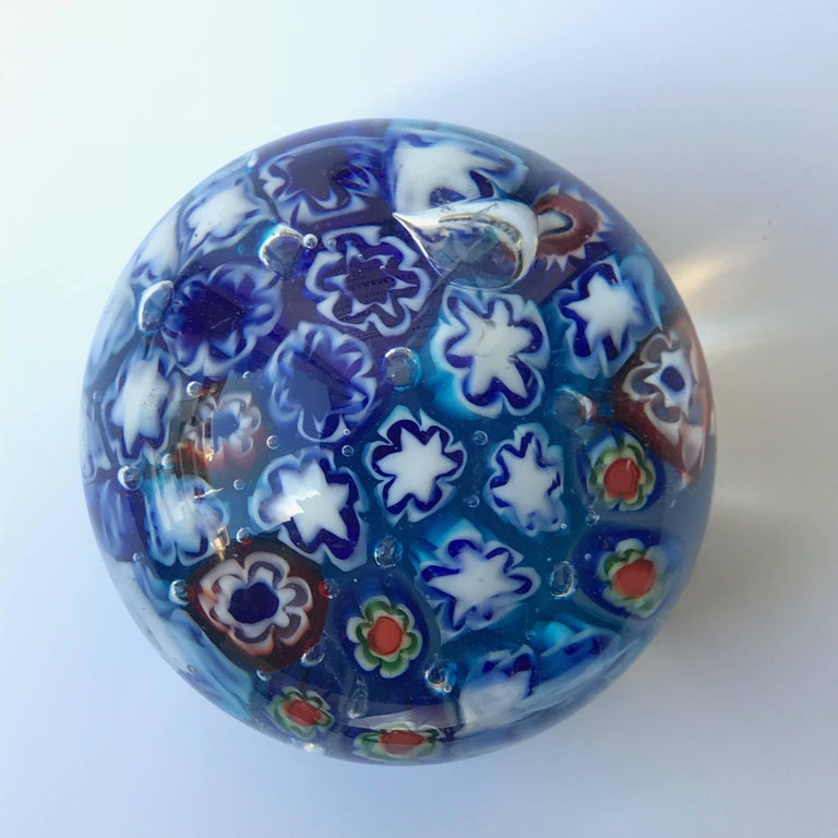 13 Paperweight Millefiori Collection in Italian Murano Glass Midcentury ...