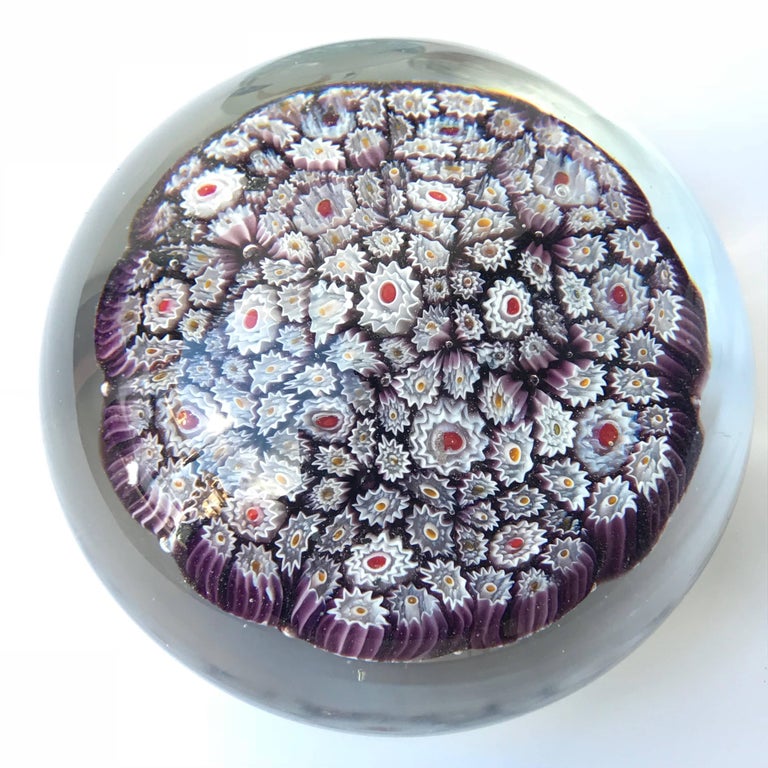 13 Paperweight Millefiori Collection in Italian Murano Glass Midcentury ...