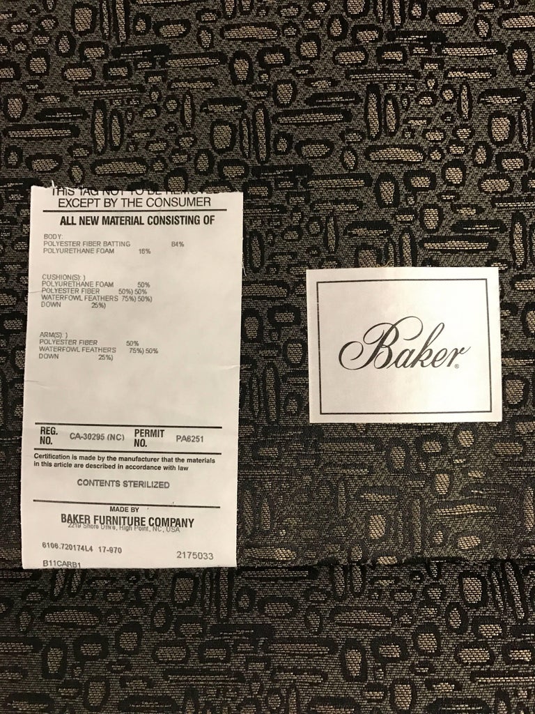 Baker Furniture Large Wingback Chair at 1stDibs