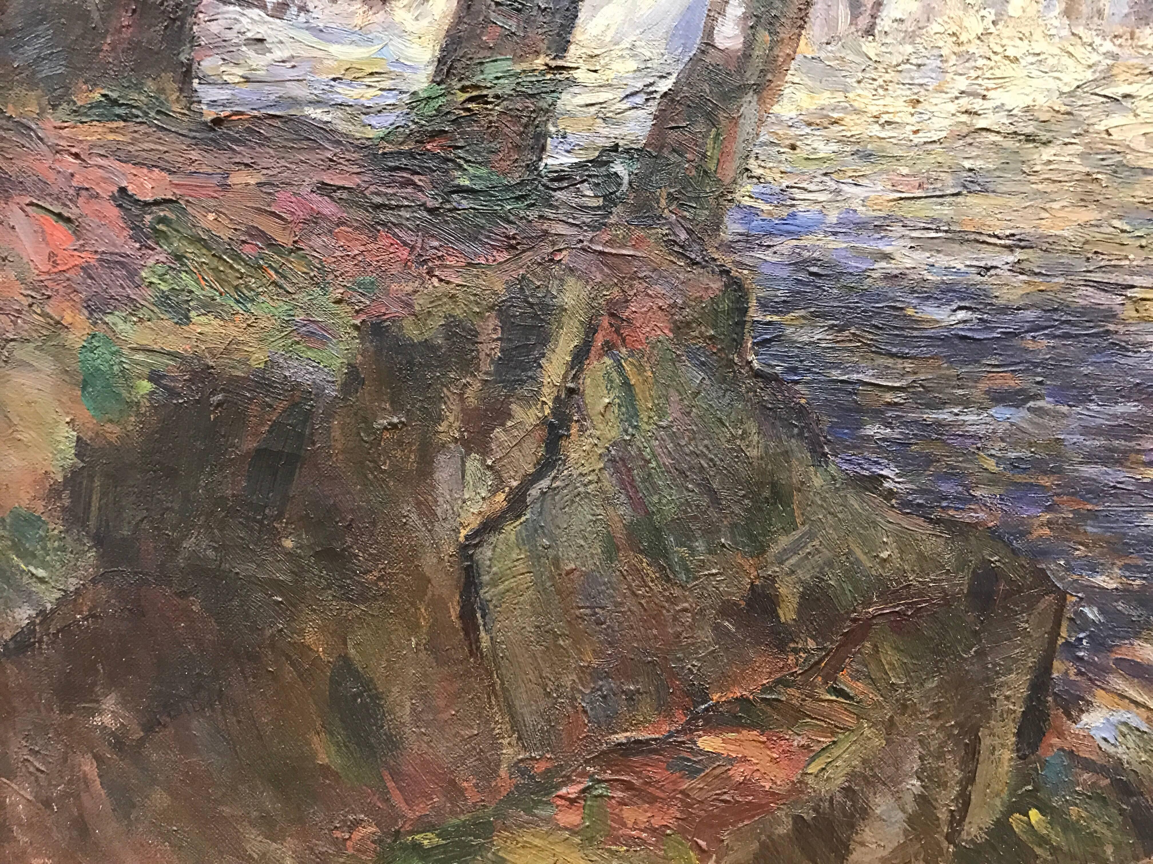 New England Oil Painting by Frederick Sexton Signed For Sale at 1stDibs ...