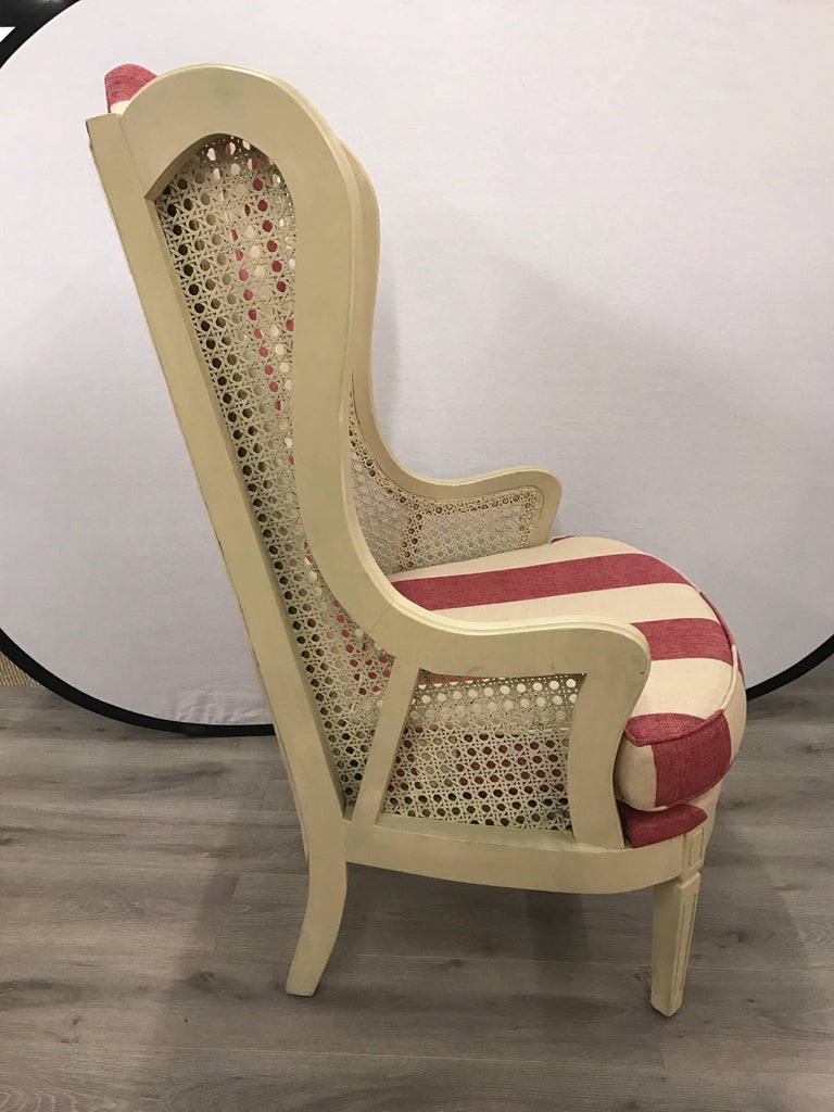 Pair of Vintage Caned Wingback Chairs For Sale at 1stDibs | vintage ...