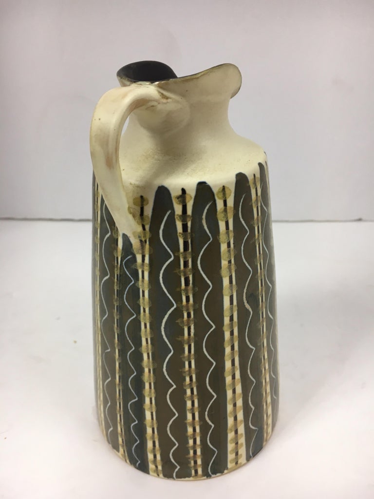 Signed Ceramic Water Pitcher Ady Mid-Century Modern, Italy at 1stDibs ...