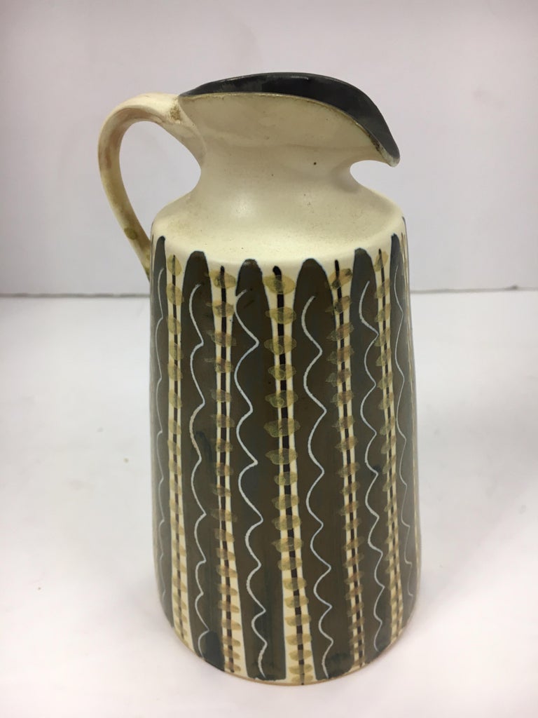 Signed Ceramic Water Pitcher Ady Mid-Century Modern, Italy at 1stDibs ...