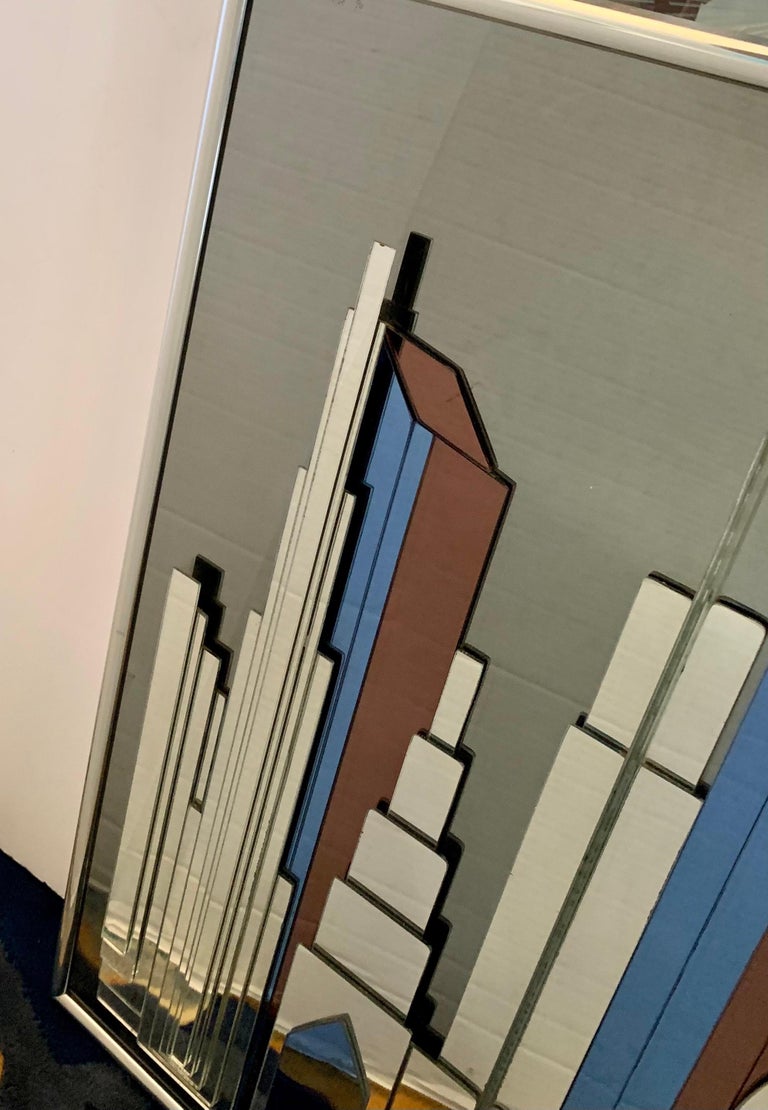Signed Mirrored Mosaic Cityscape NYC Skyline Sculpture Mirror George ...