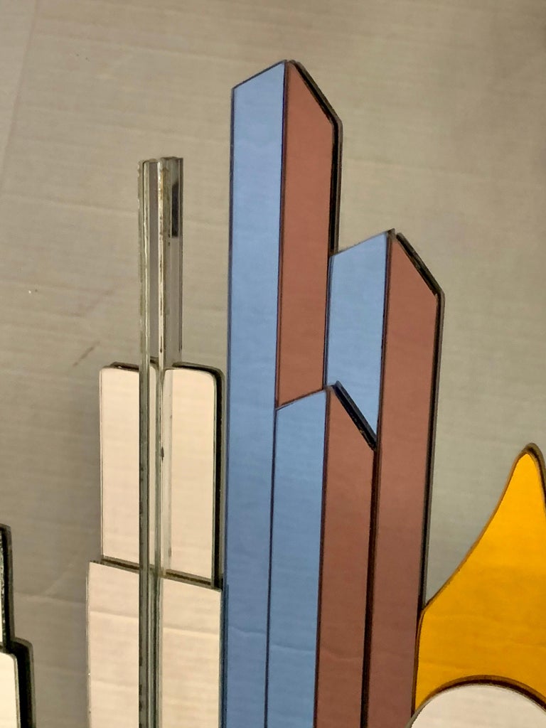 Signed Mirrored Mosaic Cityscape NYC Skyline Sculpture Mirror George ...