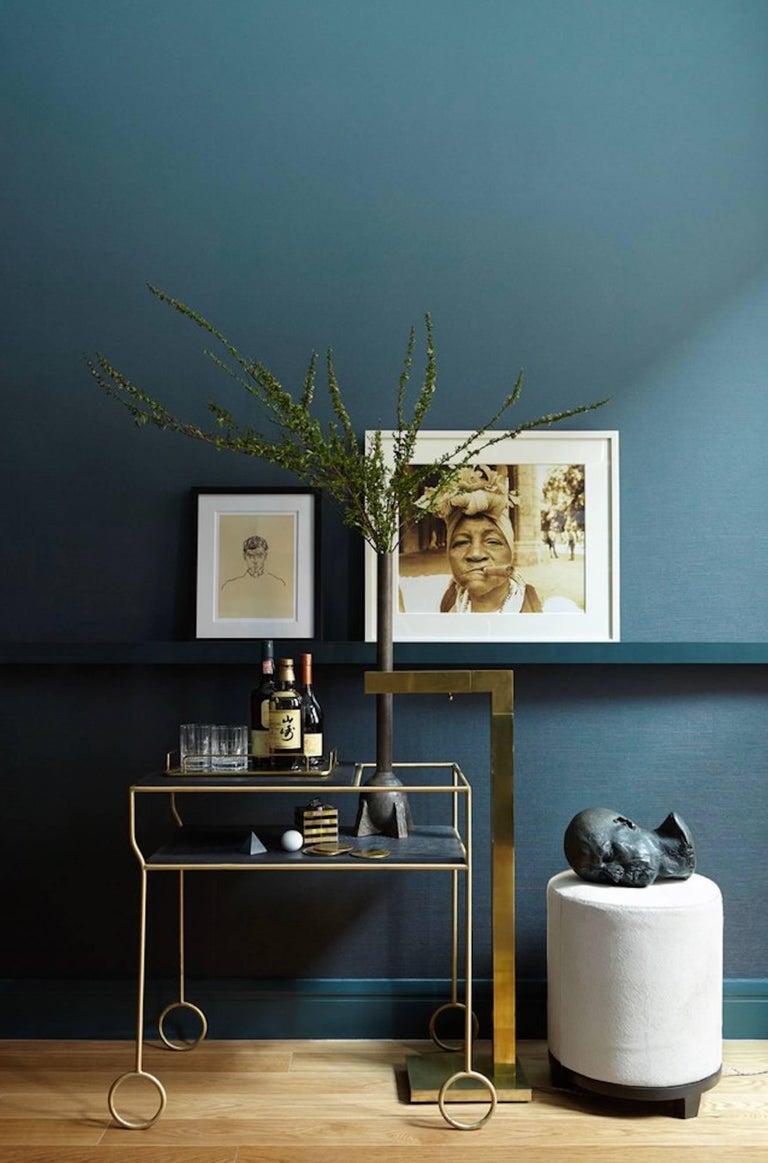 Aurora Peat Wallpaper in Black to Pine Gradient For Sale at 1stDibs