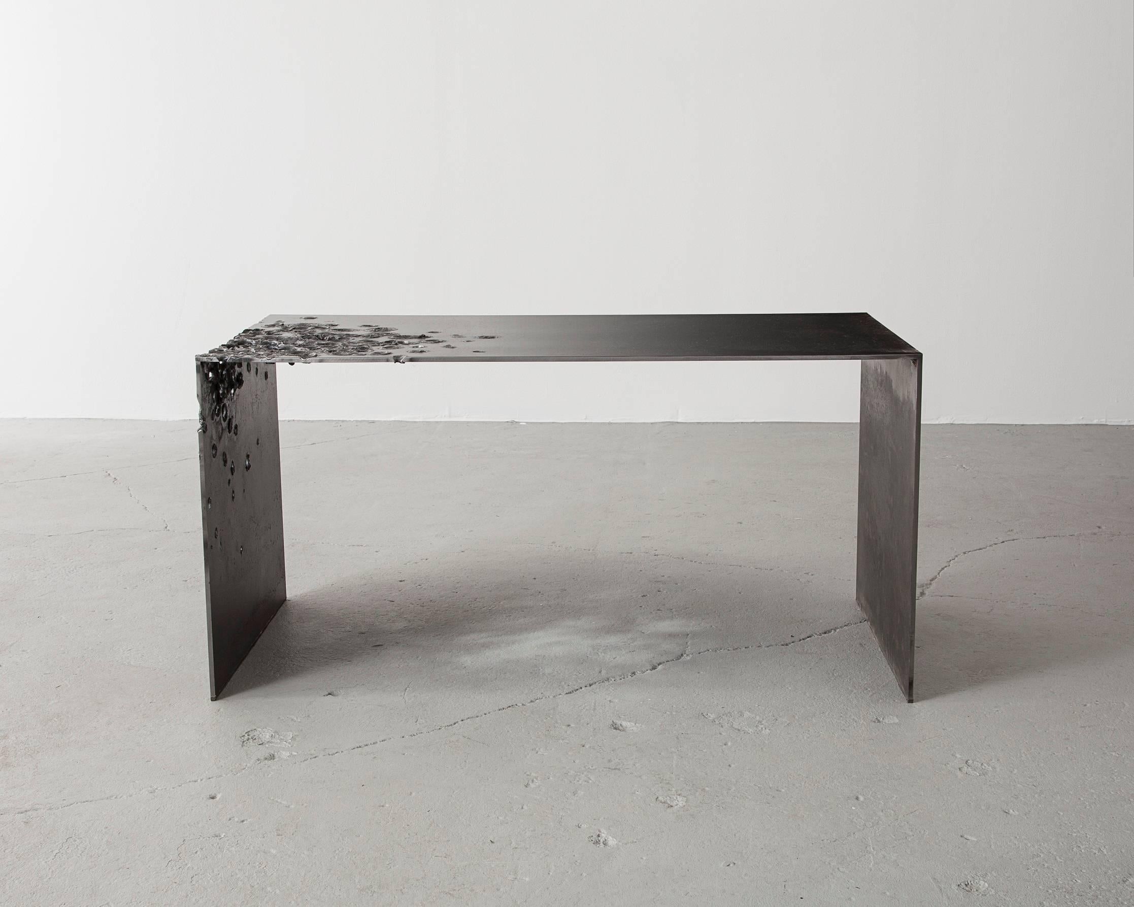 Burnt Steel Table, Minimalist Steel Coffee Table For Sale at 1stDibs ...