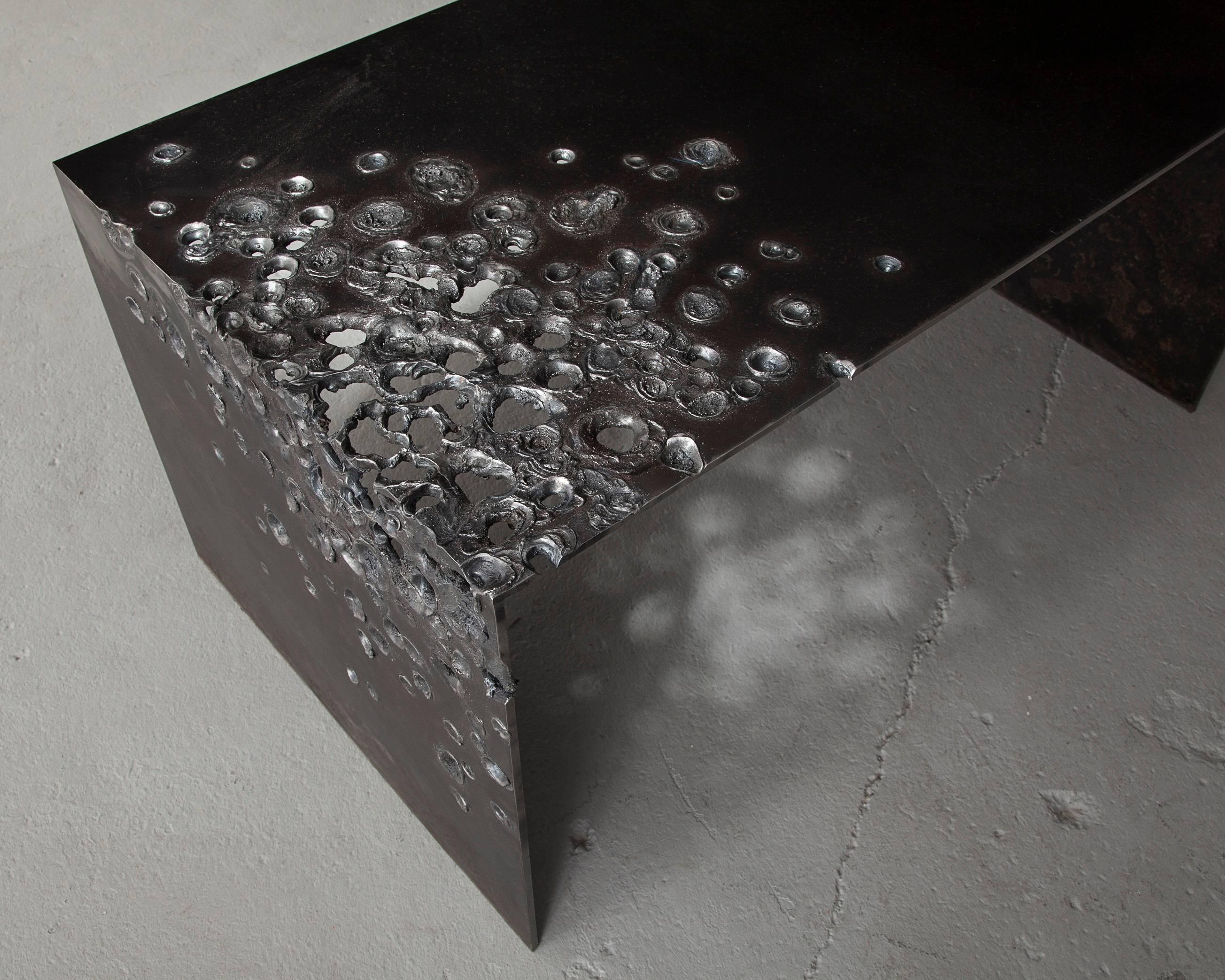 Burnt Steel Table, Minimalist Steel Coffee Table For Sale at 1stDibs ...