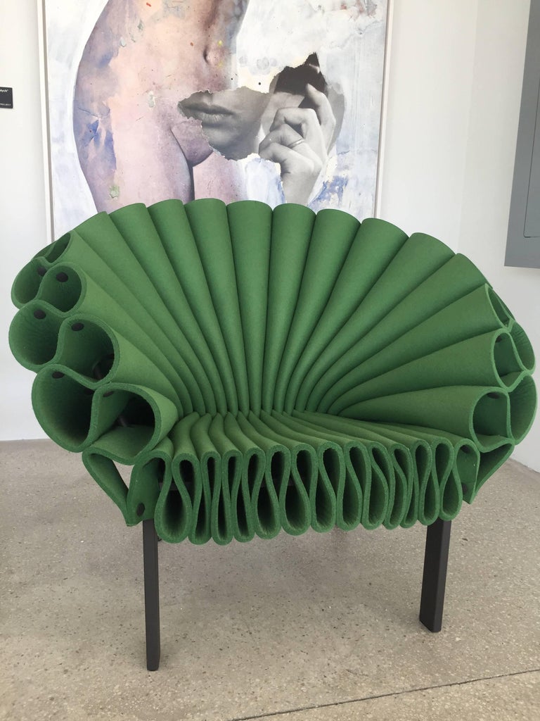 Peacock Chair Designed by Dror Benshetrit for Cappellini, Green at 1stDibs